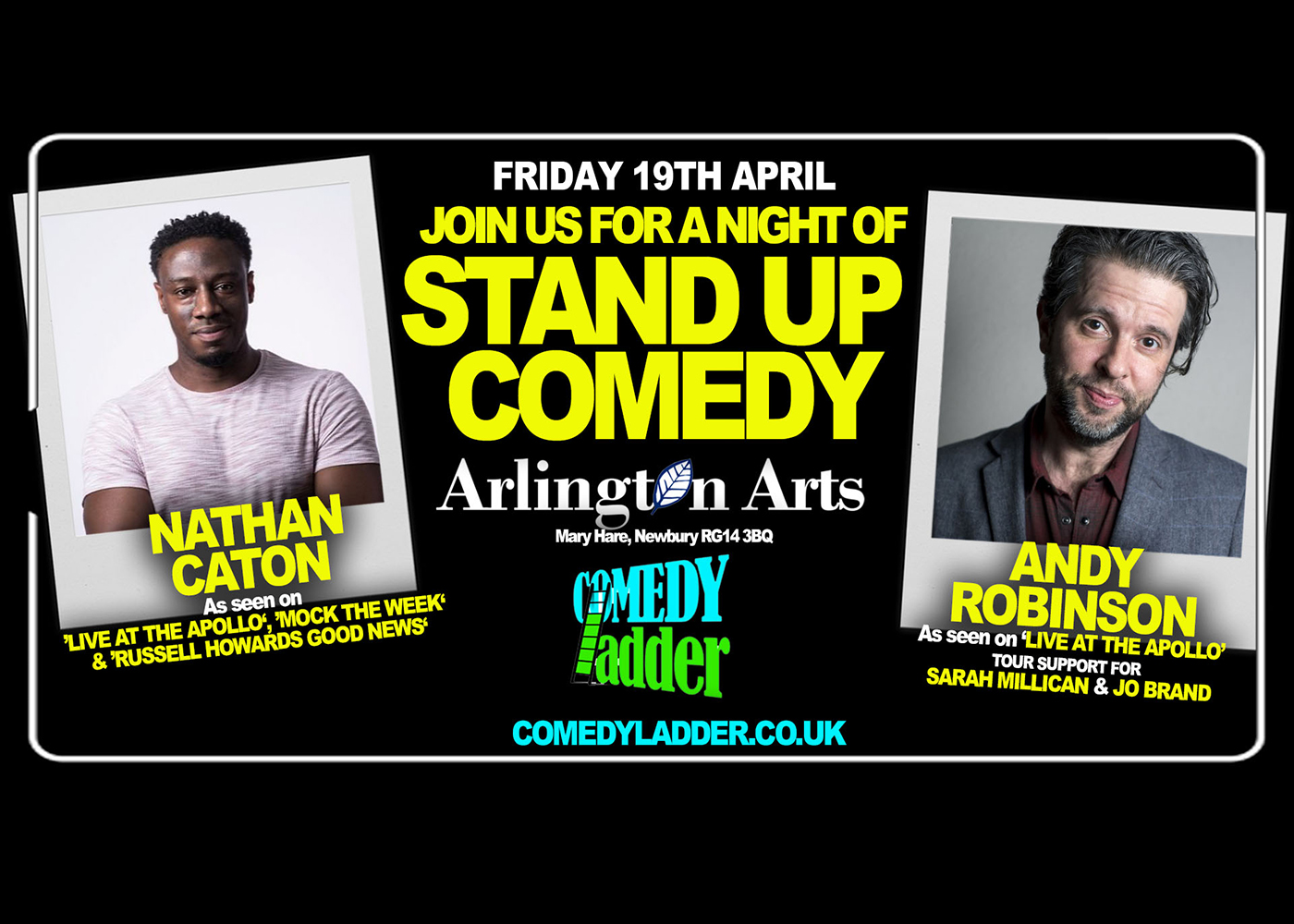 Comedy Ladder Website – Arlington Arts Centre